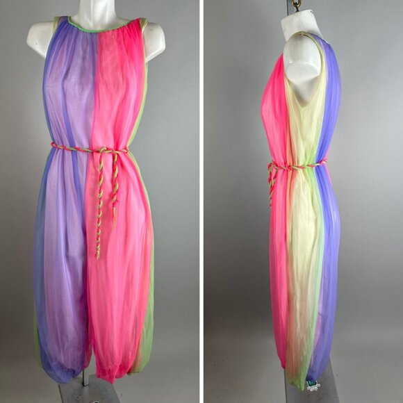 Vintage | Intimates & Sleepwear | Vtg 6s Gay Mode Rainbow Pastel Harem ...